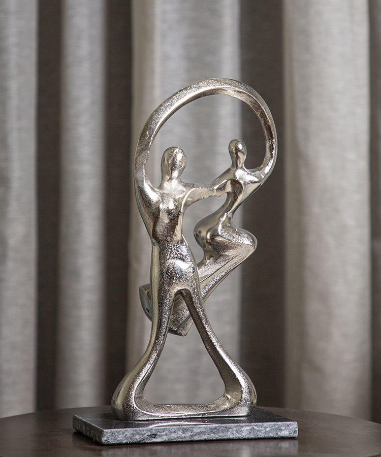 Silver Swirling Couple Sculpture – Nostalgia Homes