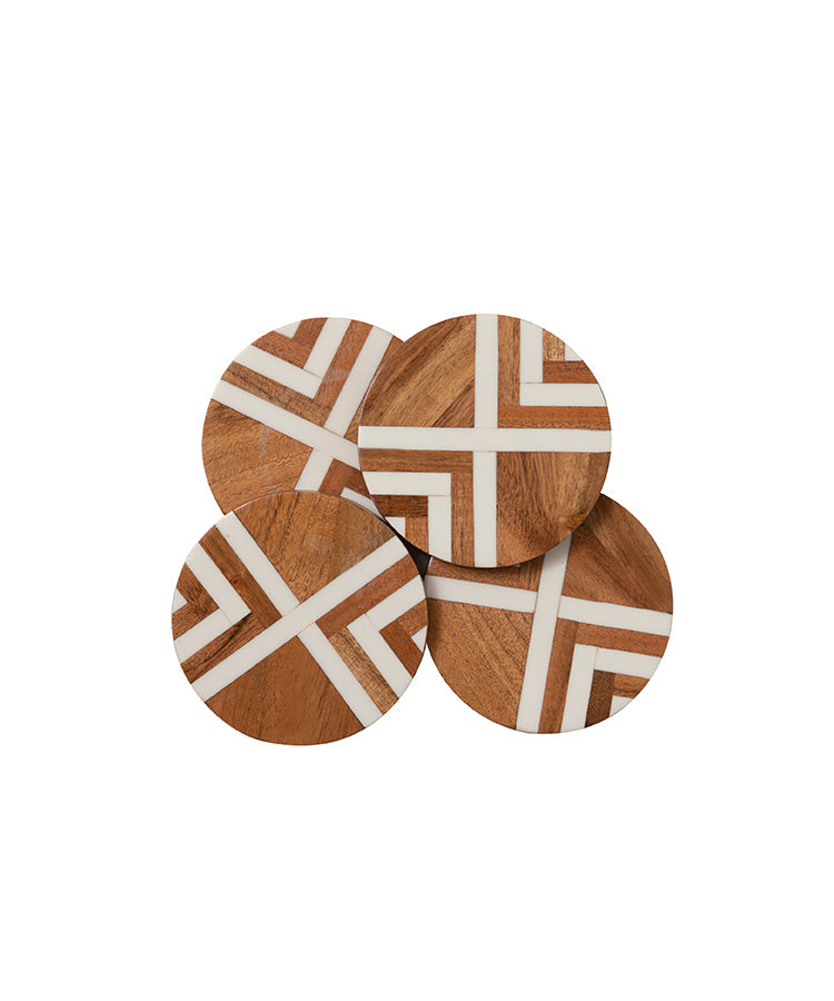 Round Wooden Coaster with Resin Inlay (Resin Coasters) – Nostalgia Homes